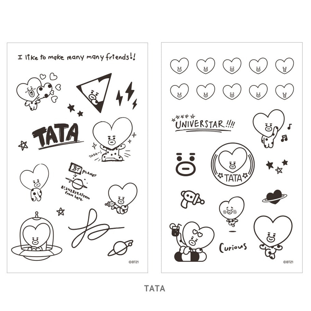 BT21 TATTOO STICKER – Music Plaza