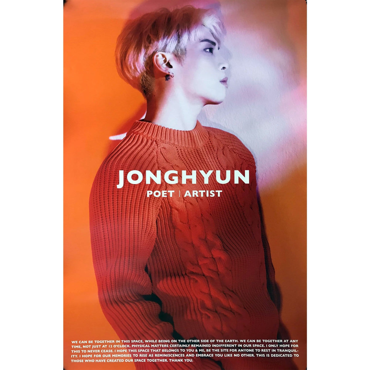 종현 | JONGHYUN | 2ND ALBUM [ POET | ARTIST ] | POSTER ONLY – Music Plaza